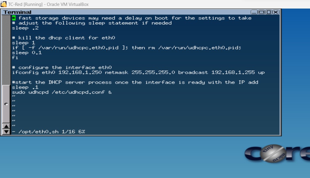 Build a Simple Local Area Network with DHCP running on Tiny Core Linux – Mastering Enterprise ...